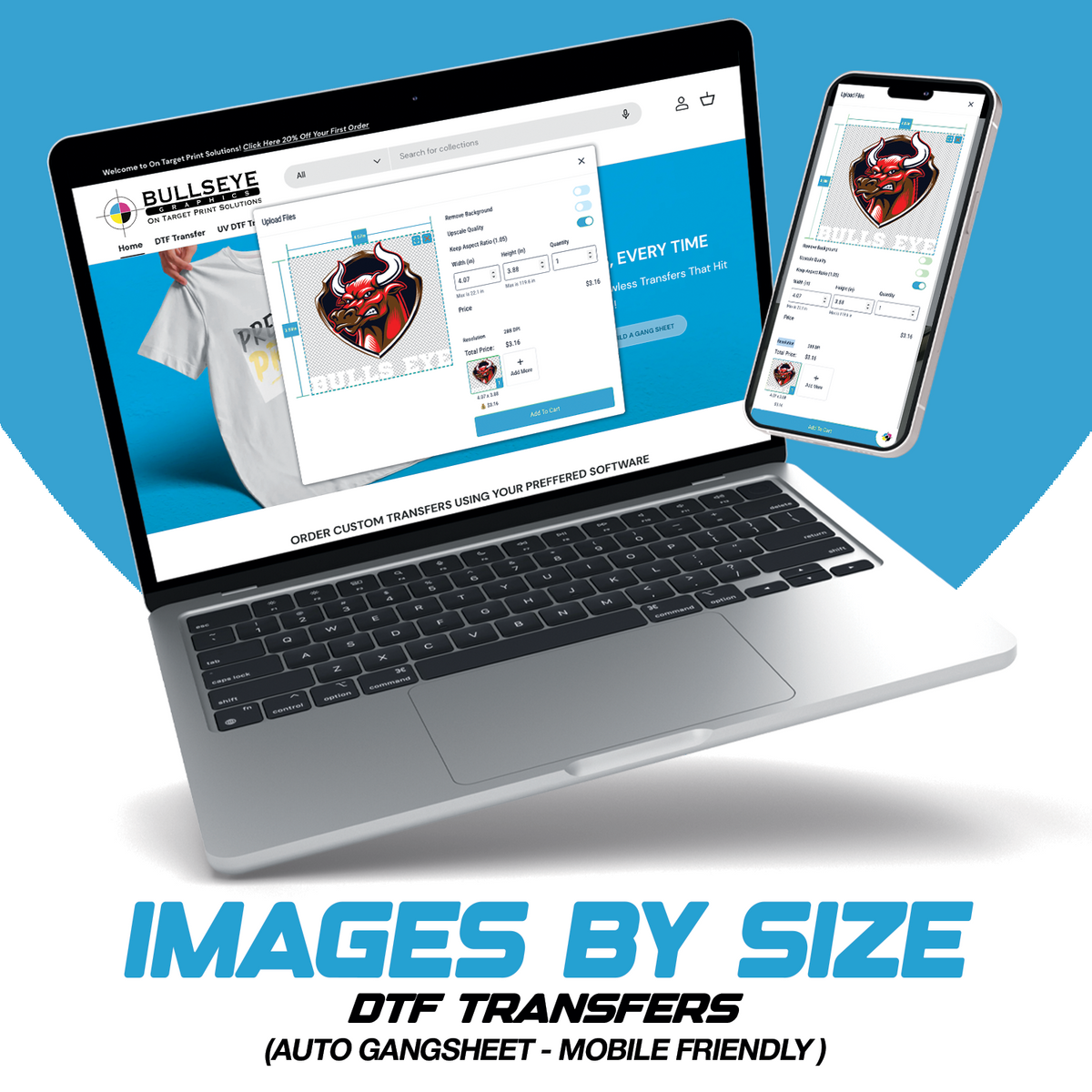 DTF Transfers - Transfers by Size – On Target Print Solutions